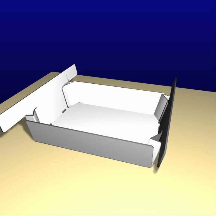 Machine erect box, 4 bases and 1 lid - YouTube