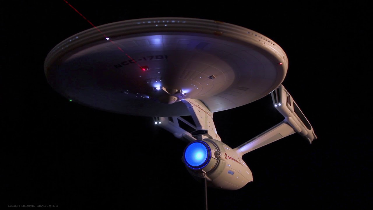 Neil's 1:350 scale U.S.S. Enterprise Refit model - demo 02 - YouTube