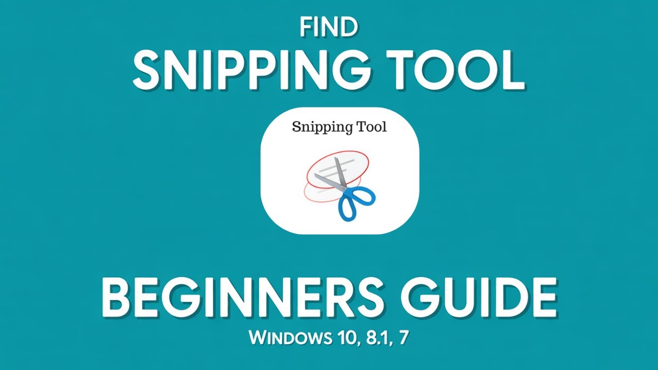 where can i find the snipping tool on my computer - YouTube