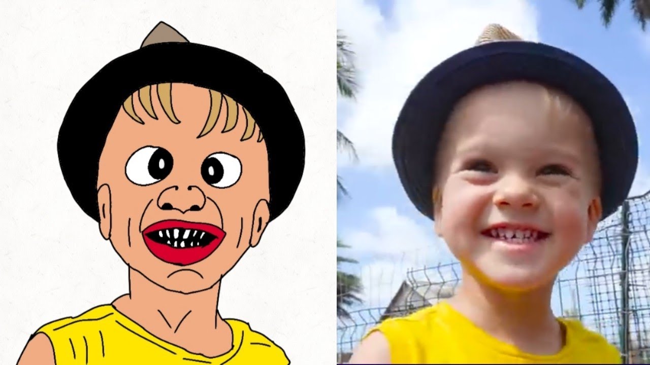 Chris and Mom Feeding Animals At The Farm Funny Drawing Meme - YouTube