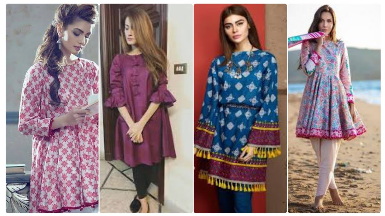 short froks ideas // Modren and stylish design of froks - YouTube