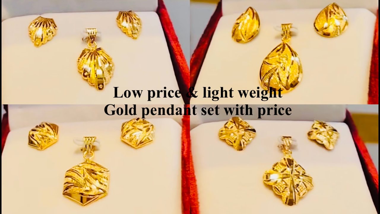 unique Gold Pendant Set With Price and Weight | gold pendant set ...