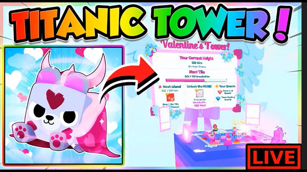 (🔴LIVE) Pet simulator 99 Valentines Event part 2(huge pet giveaway soon ...