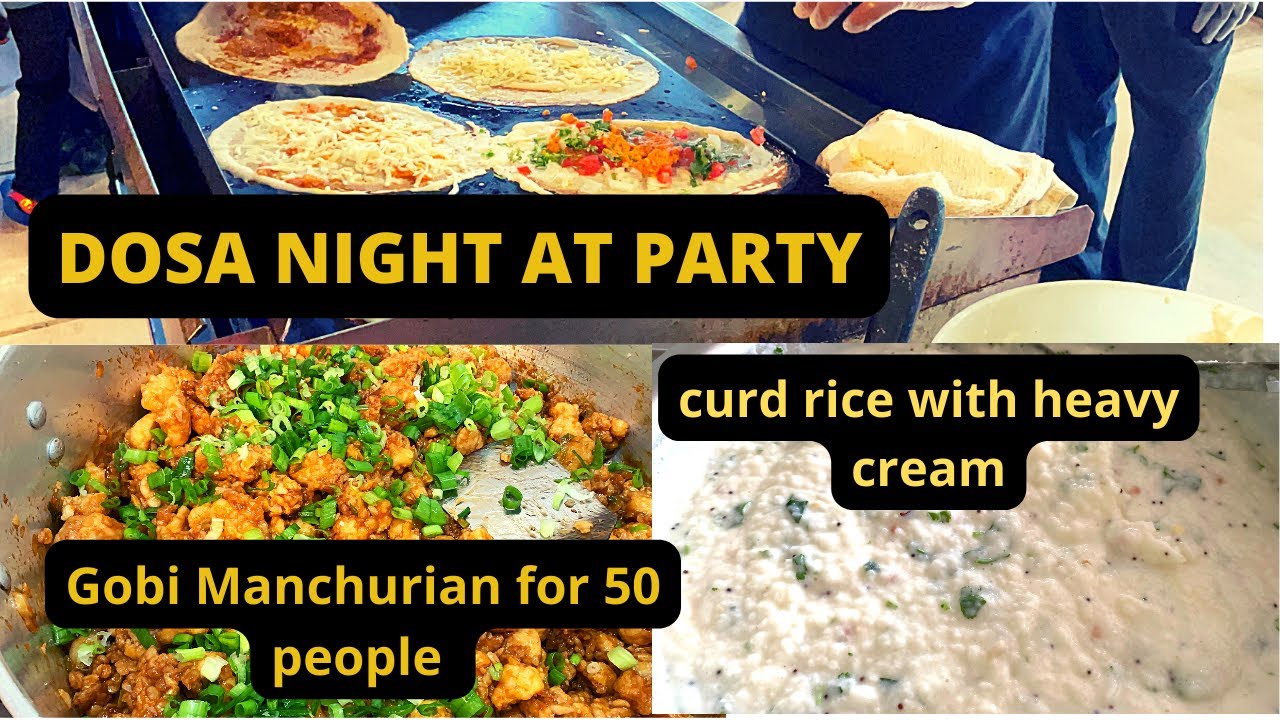 Cooking For 50 People | Gobi Manchurian & Curd Rice | Birthday Party ...