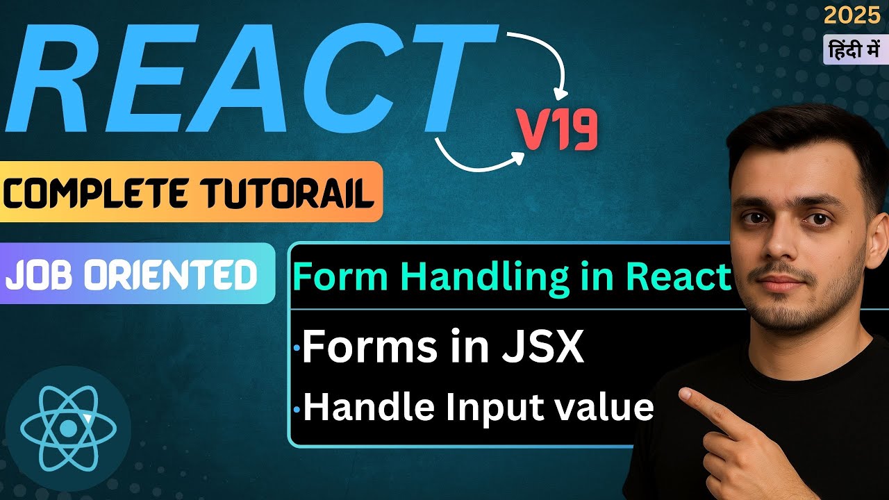 #29 Form in JSX | Form in React JS | React JS Hindi Tutorial | React JS Course in Hindi | React ...