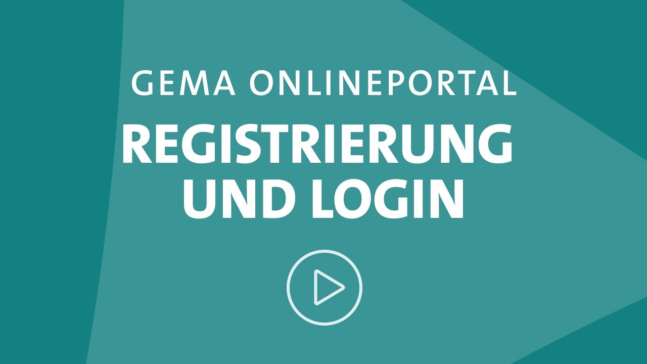 GEMA Onlineportal für Musiknutzende: Registrierung und erste Schritte - YouTube