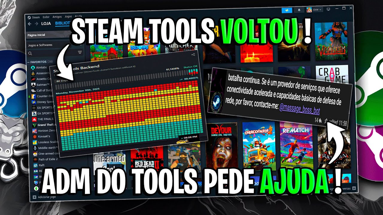 STEAM TOOLS VOLTOU ! entenda TUDO oque aconteceu + AVISO IMPORTANTE do ...