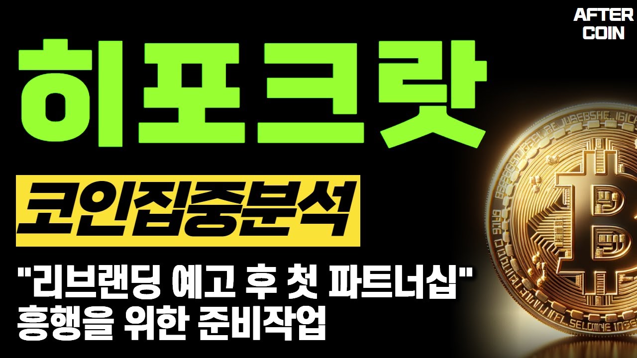 히포크랏 코인 리브랜딩 예고 후 첫 파트너십 흥행을 위한 준비작업 히포크랏코인 히포크랏코인전망 히포크랏코인분석