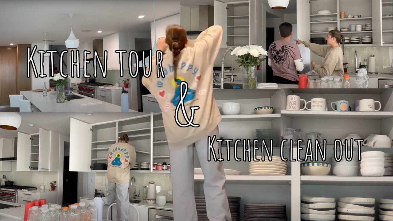 Kitchen Tour + Kitchen Clean Out｜organizing // donating // new dishes ...