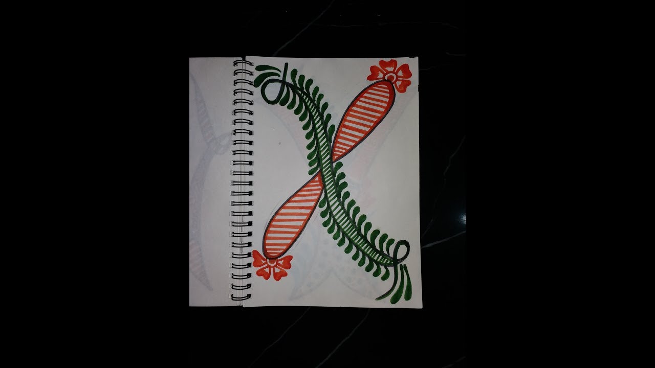 Fancy Letter- How To Write Fancy Letter 'X' With Pattern || Back To ...