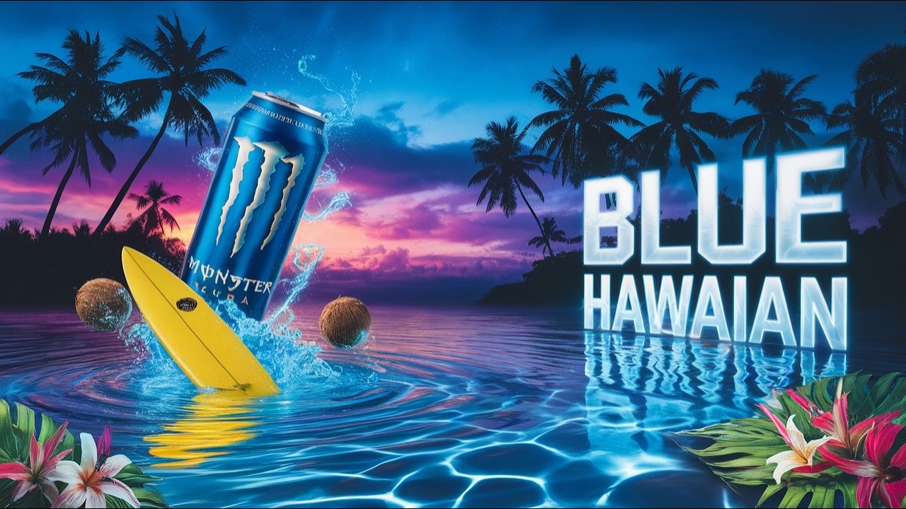 New monster energy drink review ultra blue Hawaiian review - YouTube
