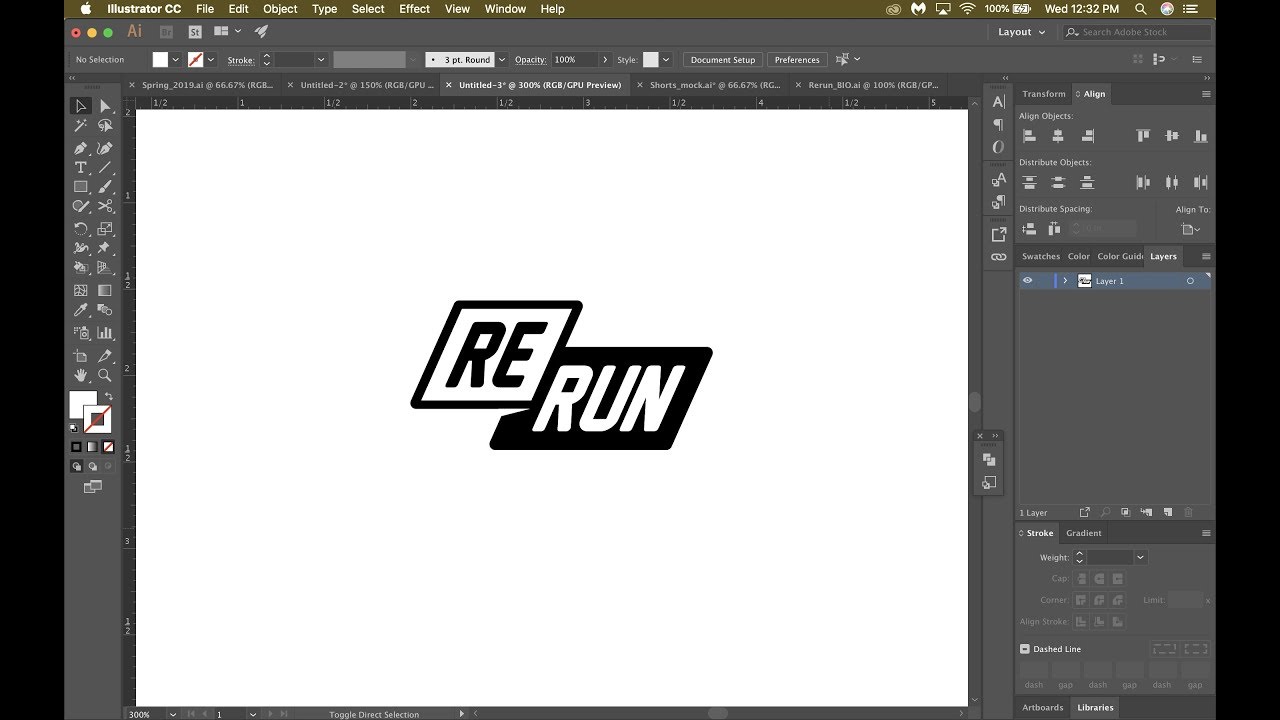 The Rerun Logo Creation Time Lapse - YouTube