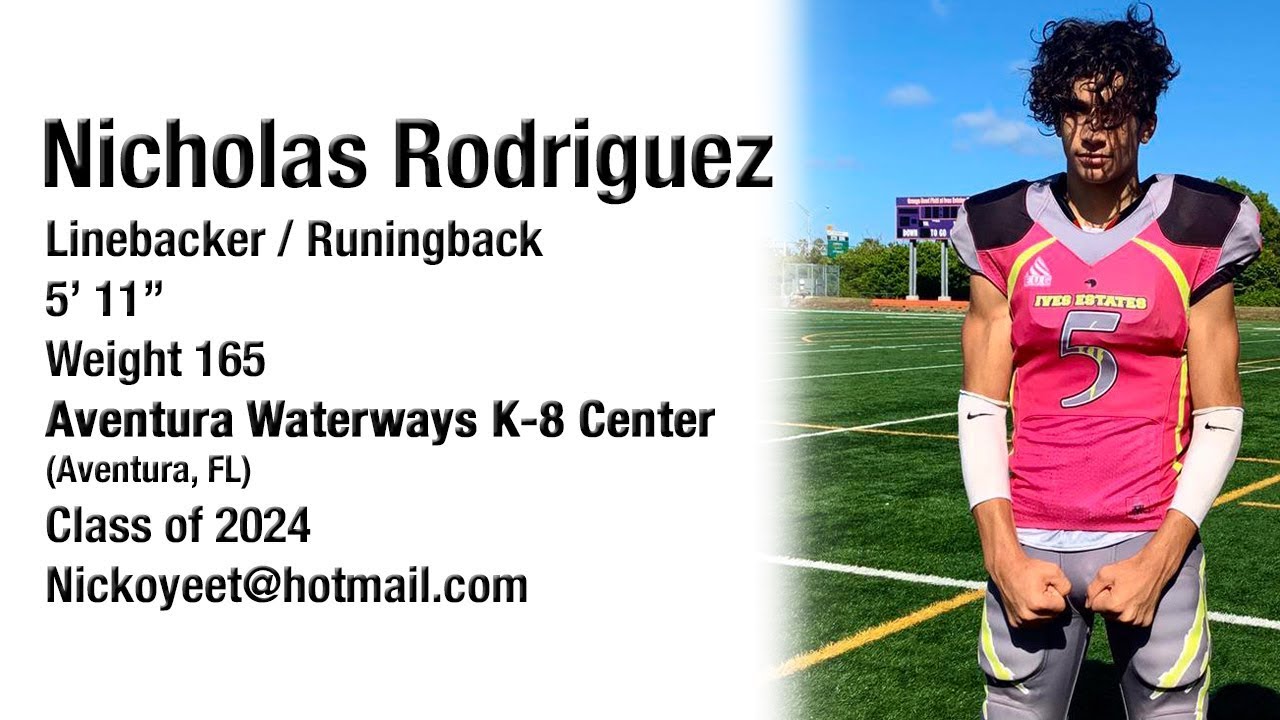 Nicholas Rodriguez 🏈🏈 2019 Football Season Highlights 🏈🏈 - YouTube