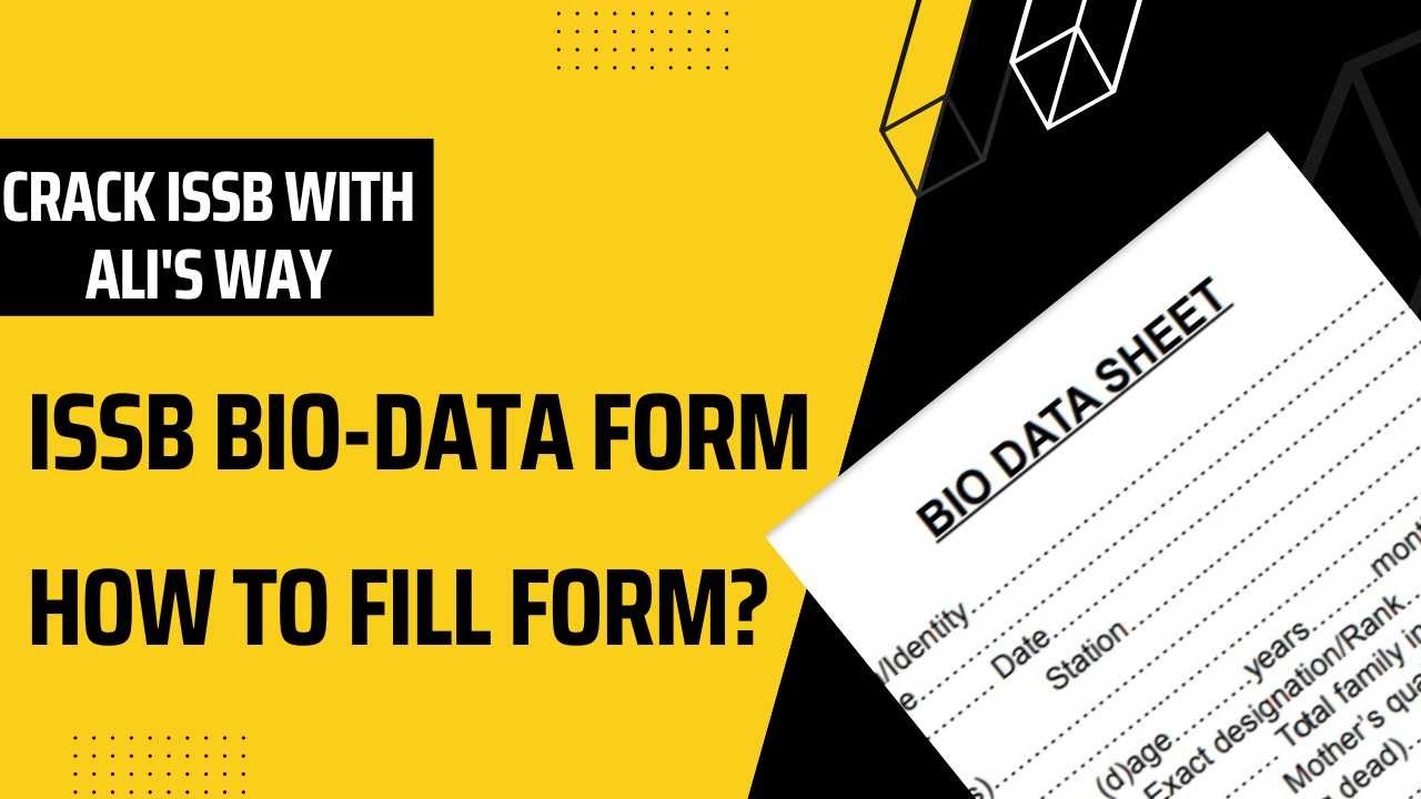 ISSB Bio-data form|How to fill issb biodata sheet|issb guideline|crack ...