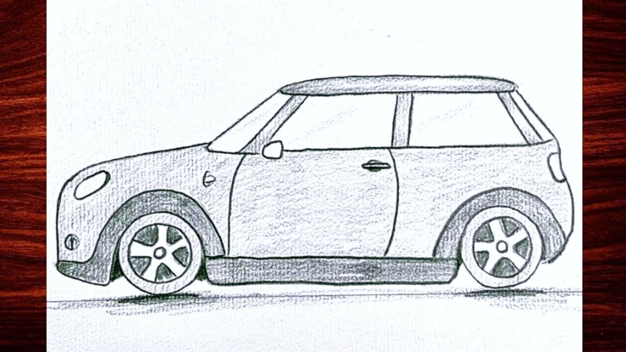 Como dibujar un Mini Cooper/ Como dibujar un auto paso a paso - YouTube