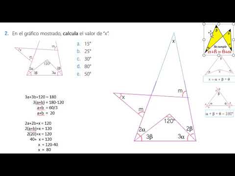 Geometría propiedad del bumeran y la corbata en triángulos - YouTube