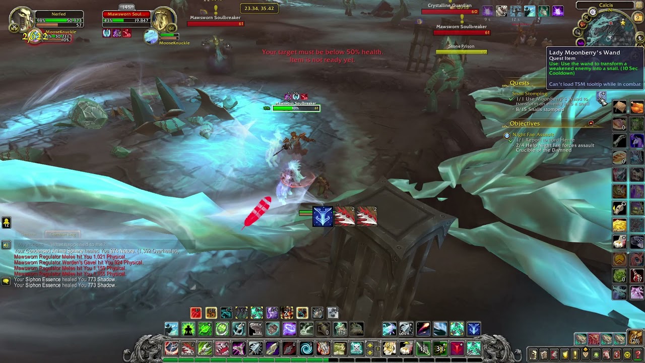 World of Warcraft - Nightfae Assault - Maw - Snail Stomping - YouTube