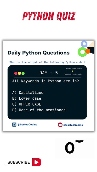 Python Coding Challenge Day - 5 | What is the output of the following ...