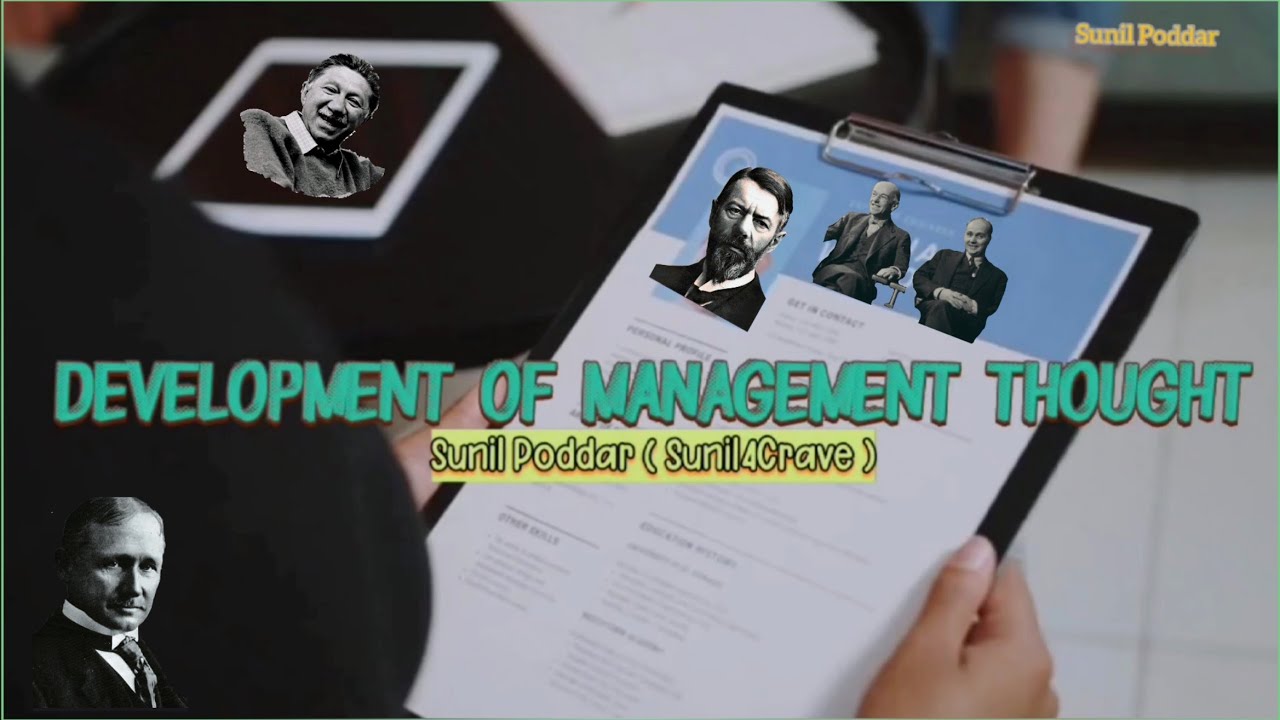 Development of Management Thought - 1 | Sunil Poddar - YouTube