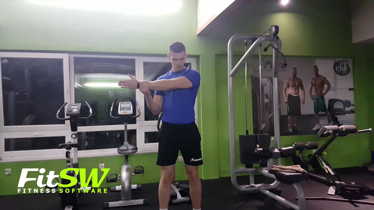 Side Wrist Pull Shoulder Stretch: Stretch Exercise Demo How-to - YouTube