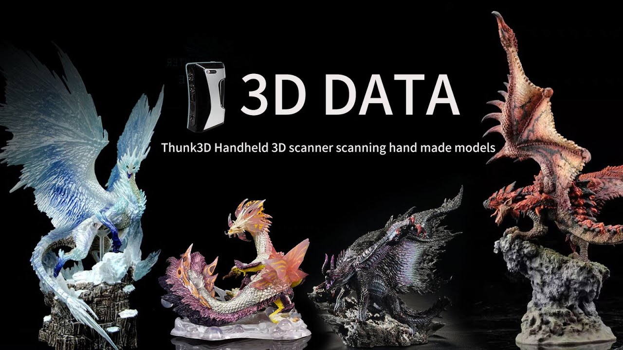 Figures Scanned by Thunk3D Handheld 3D Scanner - YouTube