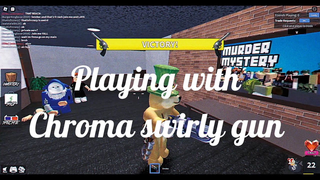 Playing with Chroma swirly Gun (MM2) - YouTube