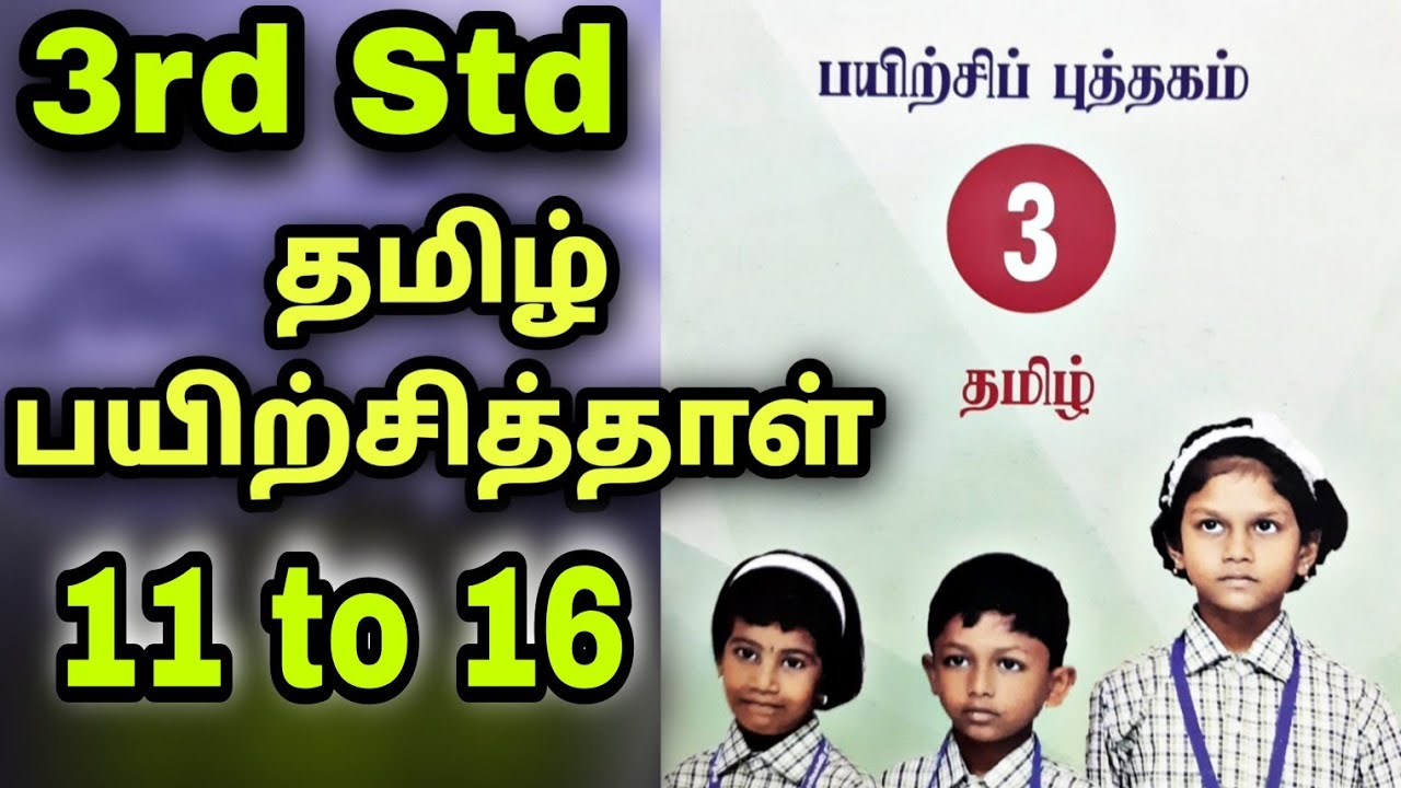 3rd Std Tamil Worksheet 11 to 16 - YouTube