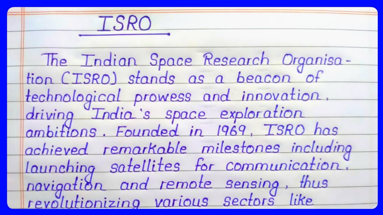 Essay on ISRO || ISRO Essay in English || Short Paragraph on ISRO ...