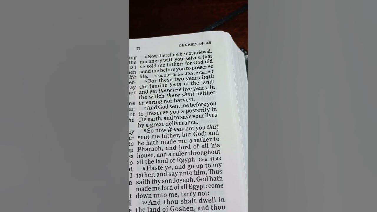 Bible Reading Genesis Chapter 45 Verse 5-8 #bible #biblereading # ...
