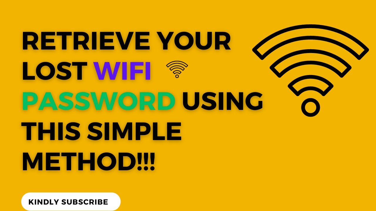 How to Retrive Your WIFI Password When Lost or Forgotten - YouTube