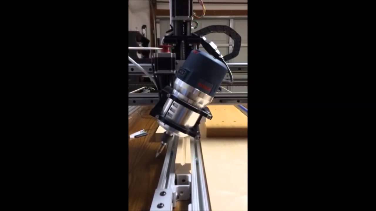 Home Built DIY Kit 5th axis Rotary Router - YouTube