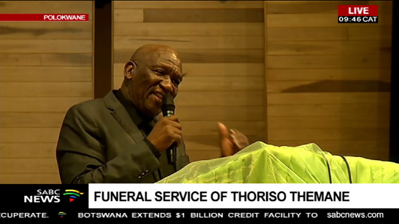 Minister Bheki Cele speaks at Thoriso Themane's funeral - YouTube