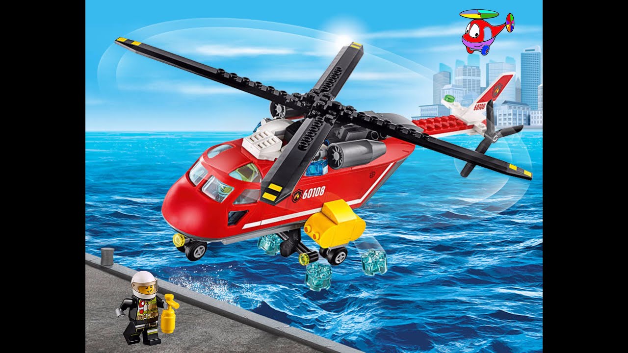 LEGO CARTOON. 🚨LEGO City. Fire Rescue Helicopter. ЛЕГО МУЛЬТИК ...
