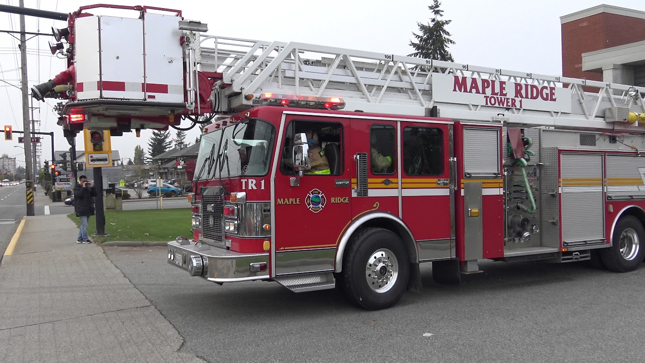 *RARE* Maple Ridge Fire Rescue - Tower 1 Responding - YouTube