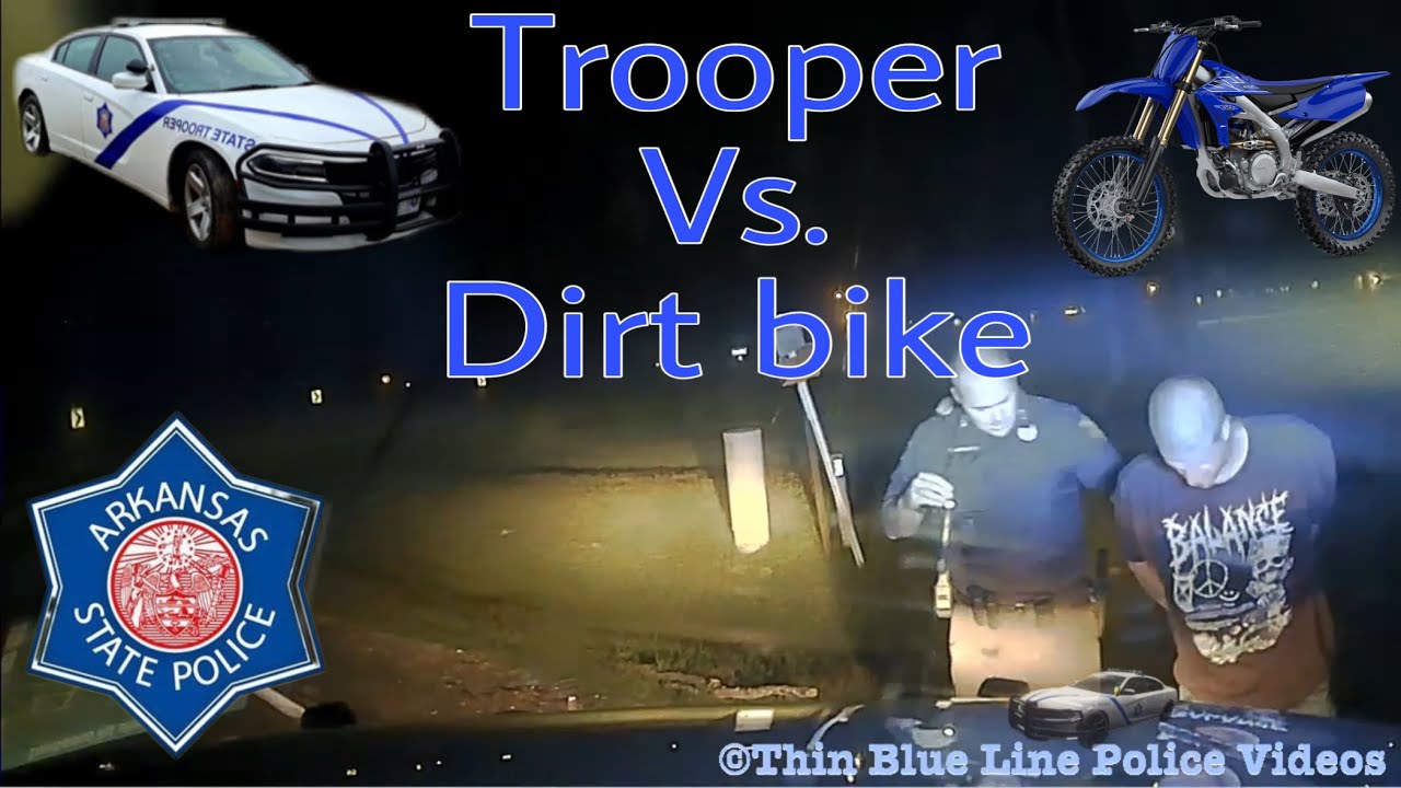 Dash Cam: Arkansas State Trooper Dirt Bike Chase & Pit - YouTube