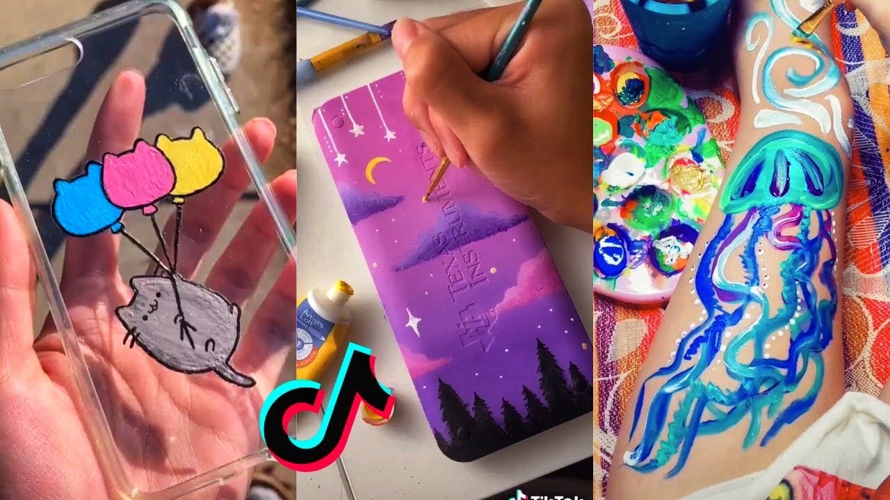 People Painting Things on TikTok for 7 Minutes Straight Part 11 | Tik ...