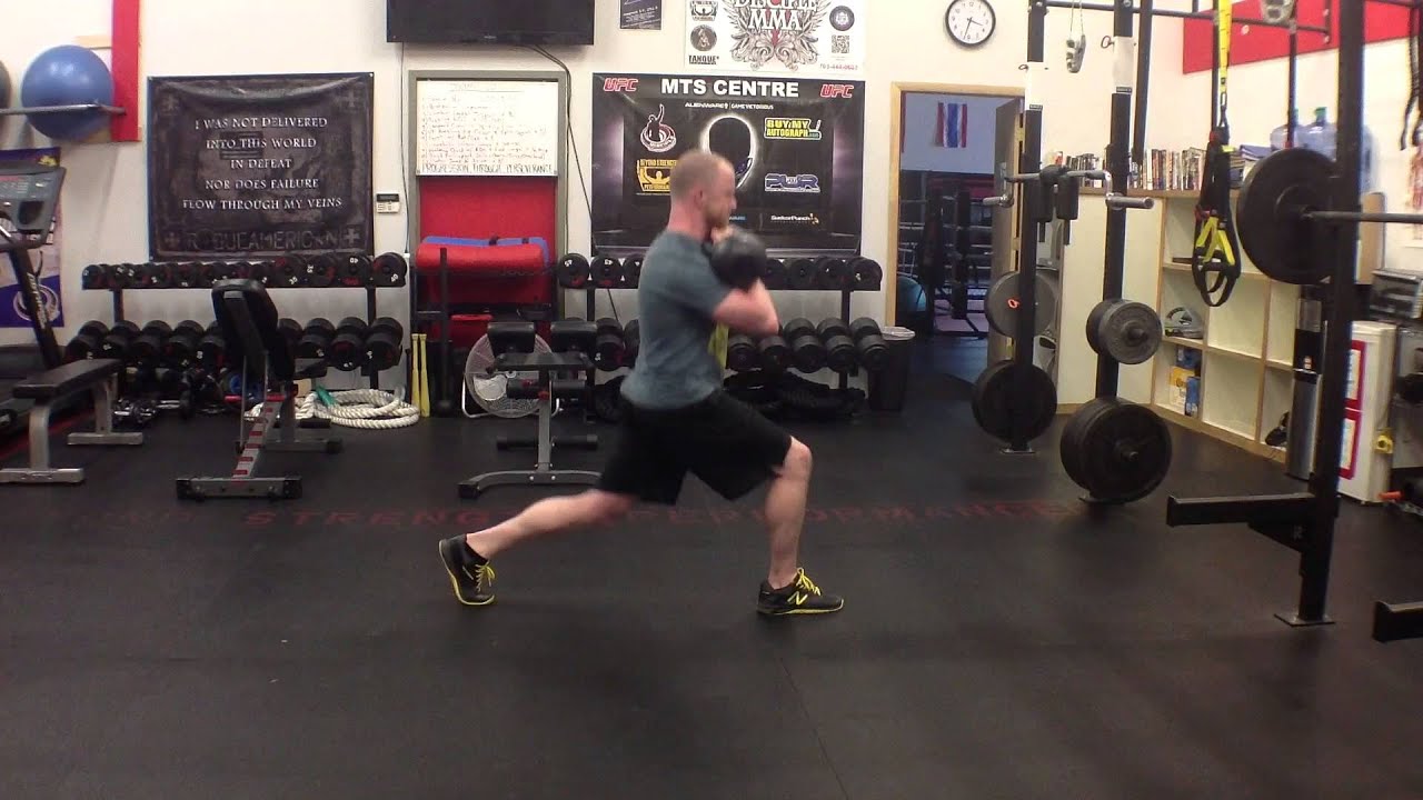 Front Rack Split Squat with Kettlebells - YouTube