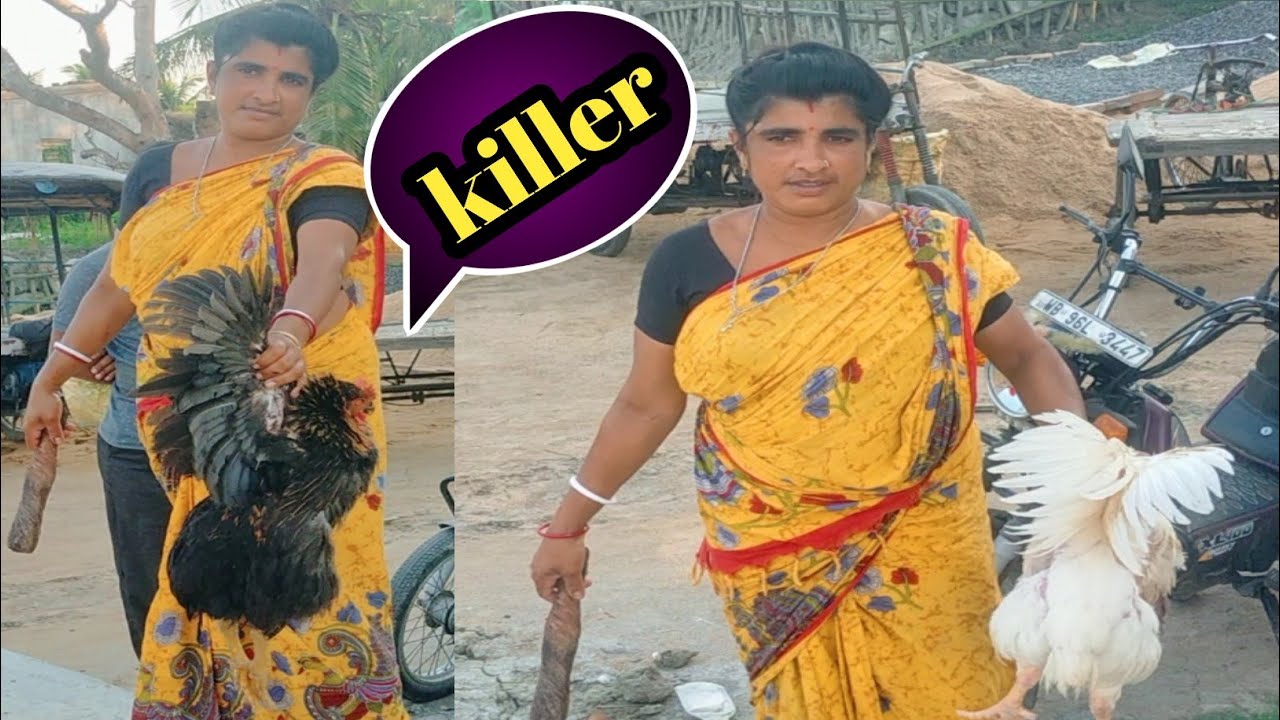 women chicken cutting fast chicken skill fitness with milon - YouTube