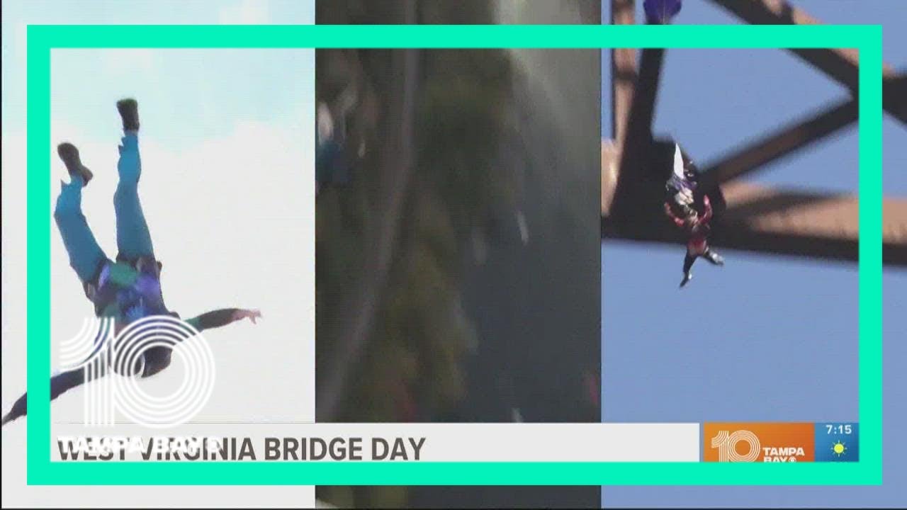 Daredevils' delight: West Virginia Bridge Day - YouTube