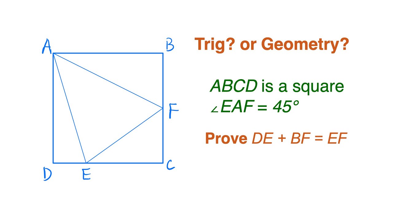 A Geometry Problem or A Trig Problem? - YouTube