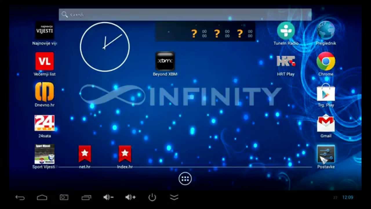 Infinity XBMC android IPTV box kako uključiti WiFi i Ethernet - YouTube