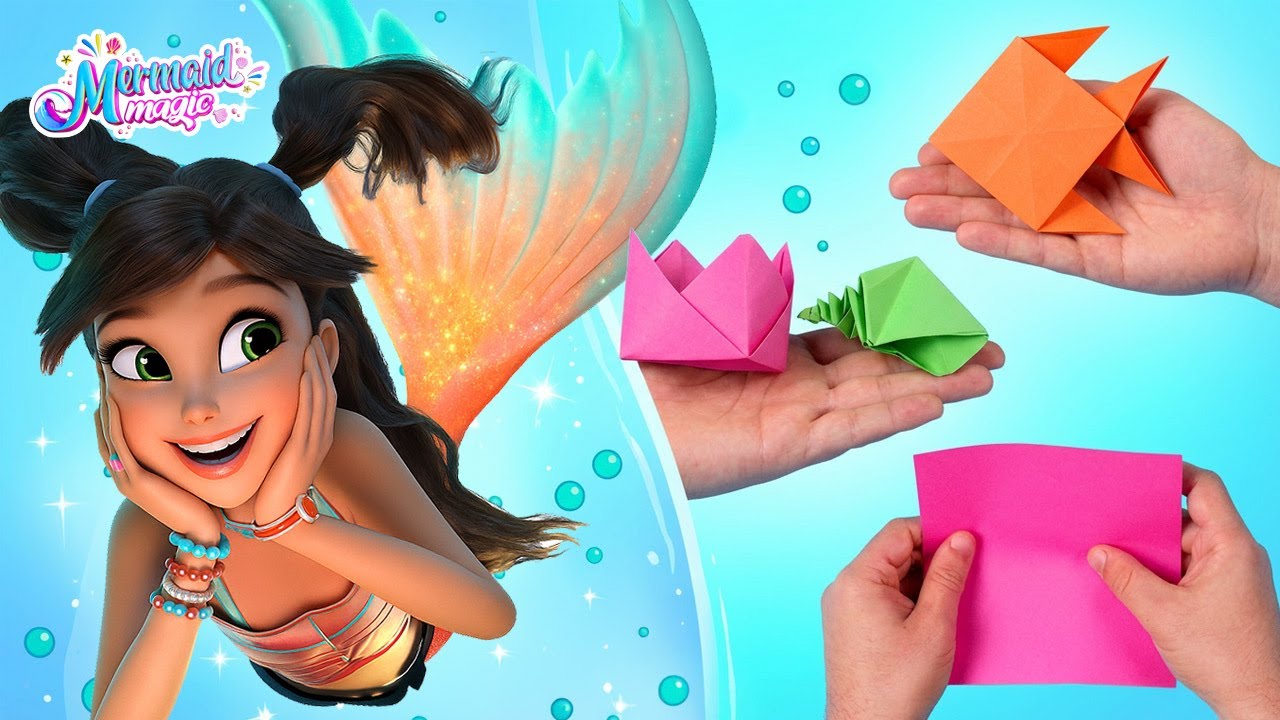 Mermaid Magic DIY 🧜‍♀️ How to make Ocean Origami | Paper Crafts for ...