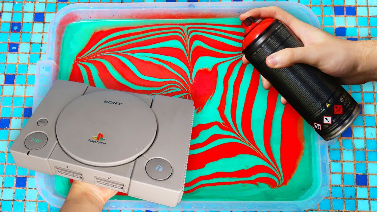 Customize your PS1 with Hydro Dipping !! 🎨🎮 - YouTube