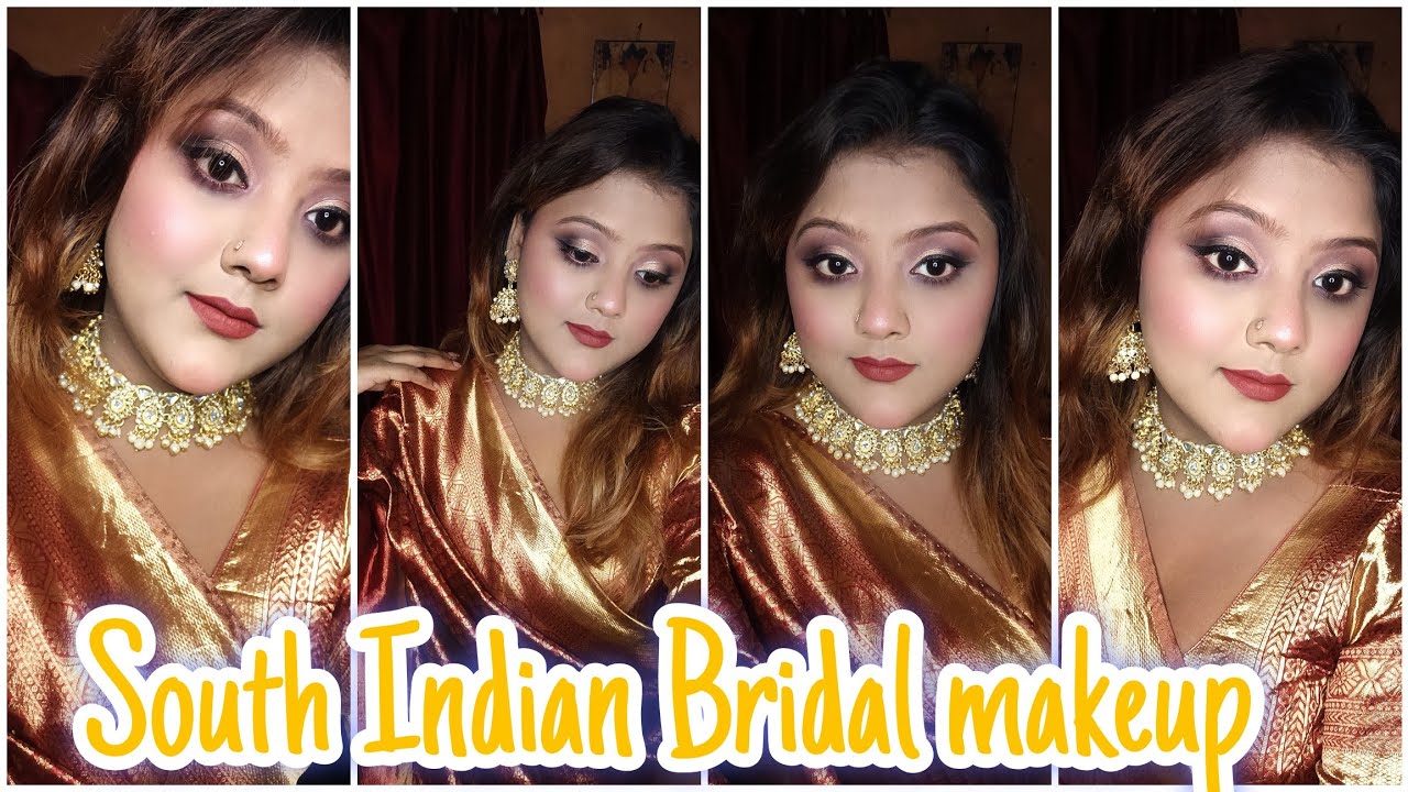South Indian bridal makeup tutorial step by step | Easy self makeup 💄 ...