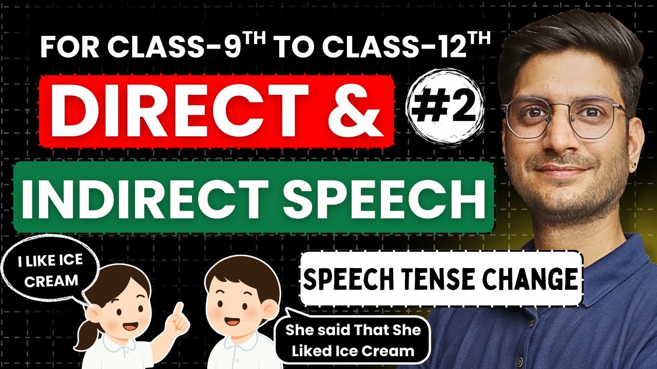 L-2, Speech tense change Direct-Indirect Speech | Narration English Grammar | For Class-9th To ...