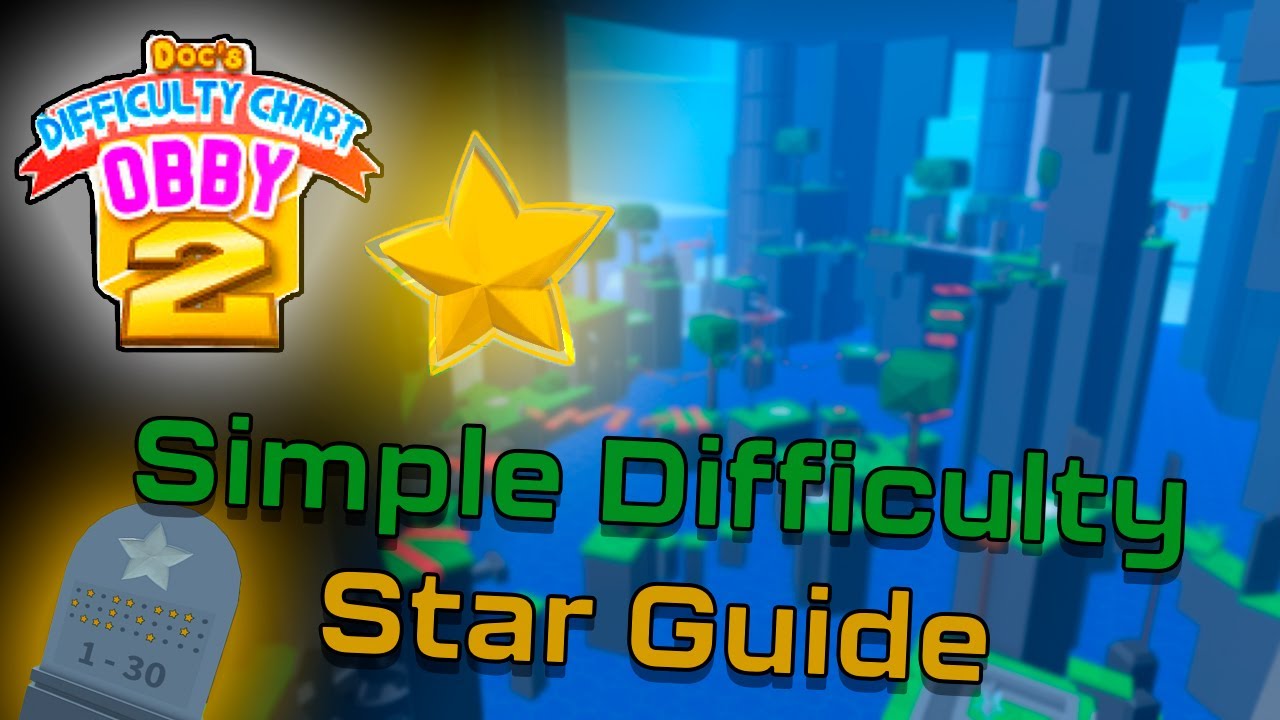 Doc's Difficulty Chart Obby 2 - Simple Difficulty Star Guide - YouTube