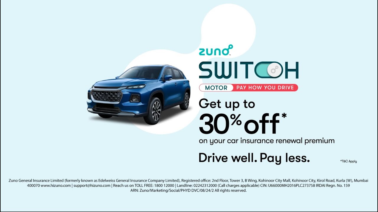 Zuno Switch Pay How You Drive | Be like Vivaan, drive safe and save ...