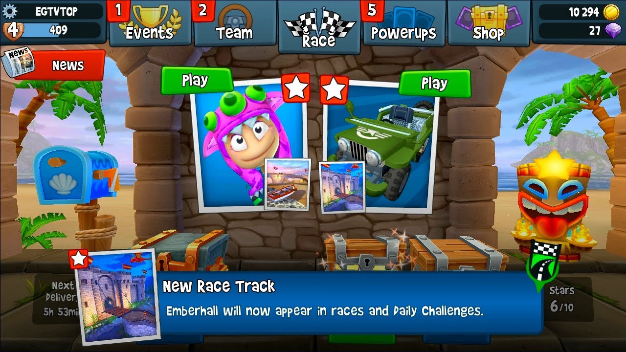 Mikka And Sarge Battle | Beach Buggy Racing 2 - YouTube