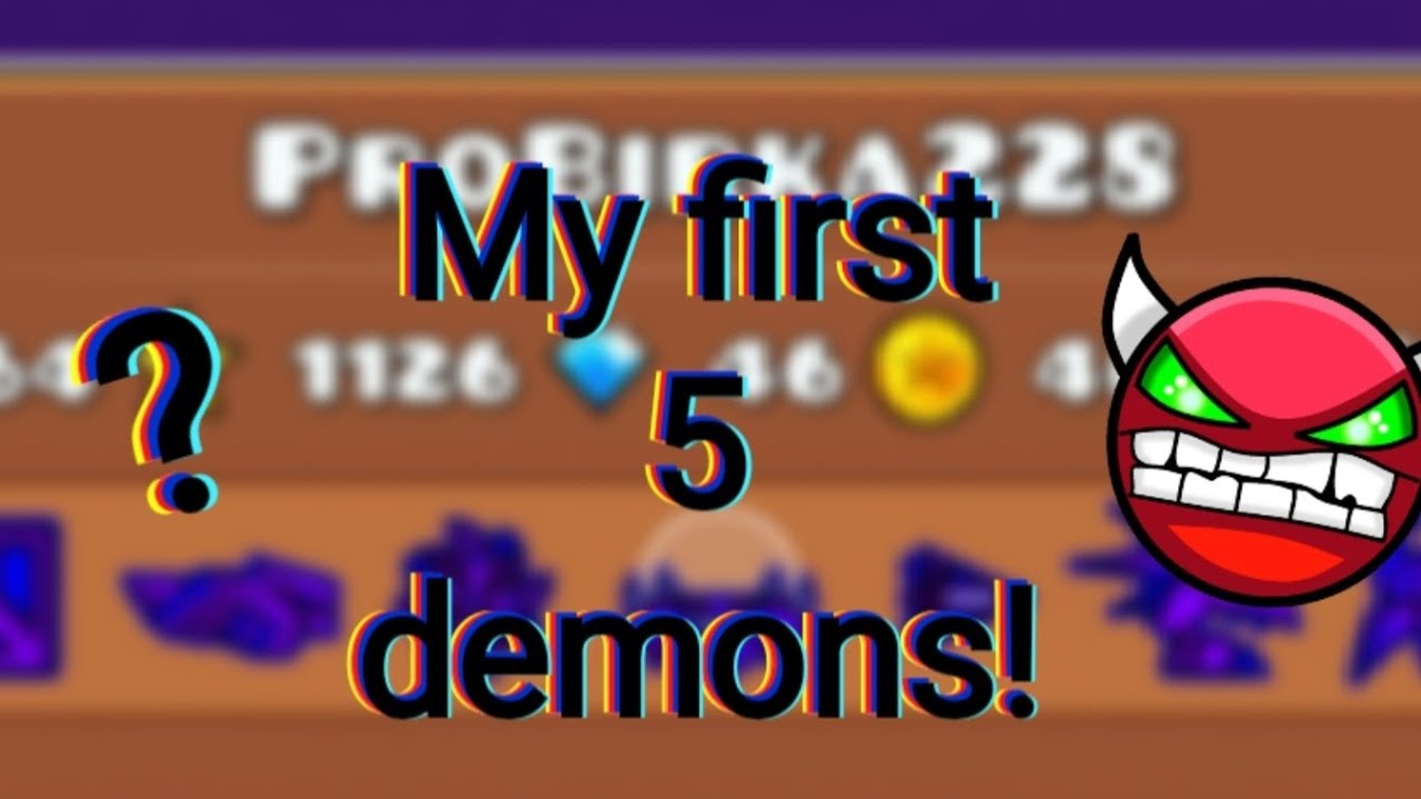 My first 5 demons in GD - YouTube