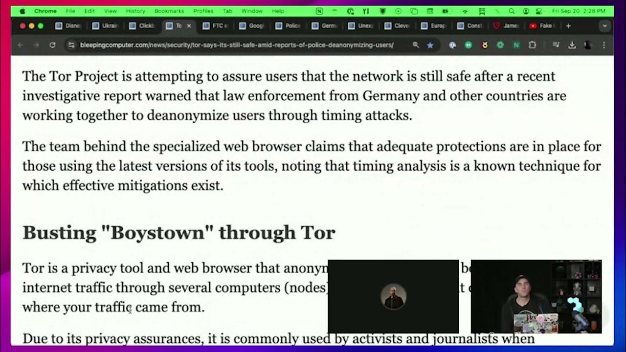 Tor Claims It's Still Safe - Despite Police De-Anonymizing Users - YouTube